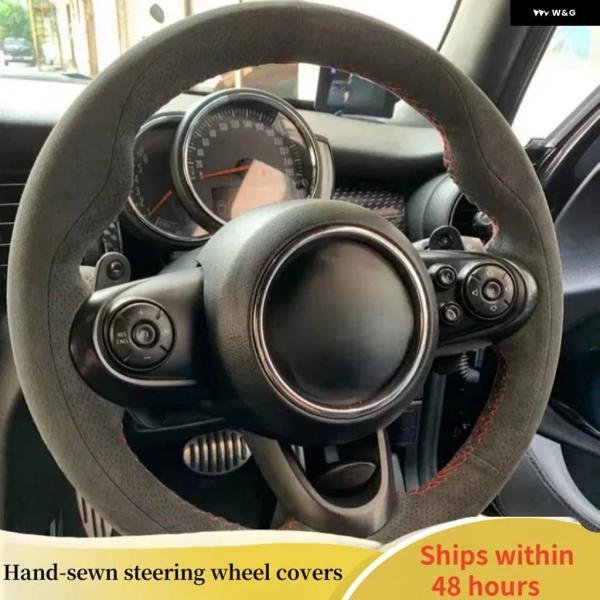MINI JCW F56 クラブマン コンバーチブル カントリーマン 2014-2020 カー ステアリングホイール カバー DIY ステアリングホイール ブレイド カスタム パーツ アクセサリーHigh-concerned chemica...