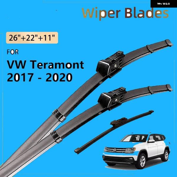 フォルクスワーゲン VW テラモント アトラス CA1 2017 - 20 フロント リア ワイパー ブレード フロントガラス ウインドウ ブラシ カスタム パーツ アクセサリーHigh-concerned chemical:NonePla...
