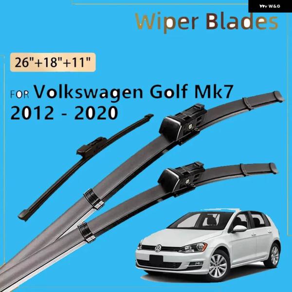 フォルクスワーゲン ゴルフ 7 VW ゴルフ MK7 VII 2012 - 20 フロント リア ワイパー ブレード 3個セット カスタム パーツ アクセサリーHigh-concerned chemical:NonePlacement:FR...