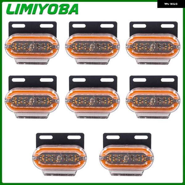 4/8個 24V アンバー LED サイドマーカー シグナルライト 3モード アウター ハザードウィンカー クリアランスランプ トラック トレーラー 大型 トラック バス カスタム パーツ アクセサリーHigh-concerned chem...