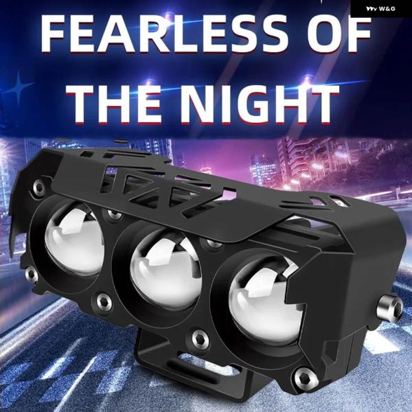 オートバイ ヘッドライト デュアルカラーハイロービーム アウター 作業灯 オートバイ スポットライト スーパー補助L カスタム パーツ アクセサリーBattery Included:NoHigh-concerned chemical:Non...