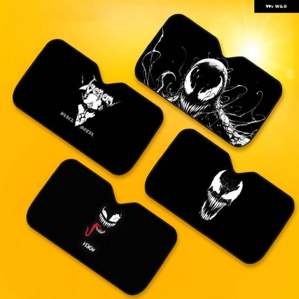 VENOMS BAND カーサンシェード S 車用サンシェード フロントガラス 折りたたみ式 UVカット 遮熱 フロントガラス カバー カスタム パーツ アクセサリーProduct application scenarios:OtherCr...