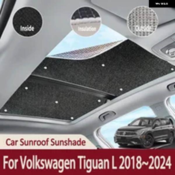 VW フォルクスワーゲン ティグアン L 2018~2024 MK2 車用サンルーフサンシェード スカイライトルーフ サンスクリーン 断熱 UVカット カスタム パーツ アクセサリーProduct application scenarios...