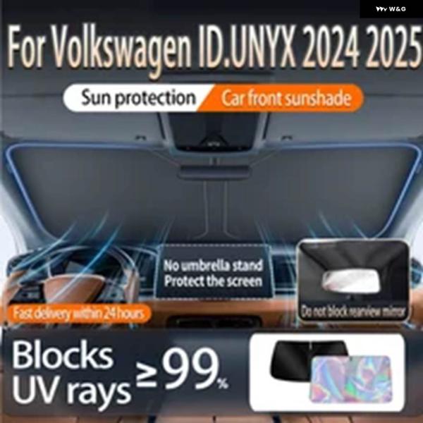 VW フォルクスワーゲン ID.UNYX 2024 2025用 リフレクター サンシェード フロントガラス サンバイザー 断熱 S インテリア カスタム パーツ アクセサリーProduct application scenarios:Oth...