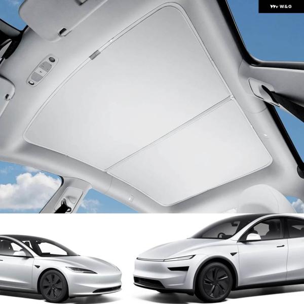 テスラ モデルY ジュニパー モデル3 2024 2025サンシェード サンルーフ アイスクロス バックルサンシェード ガラスルーフ フロント リア スカイライト カスタム パーツ アクセサリーThickness:ThinProduct a...