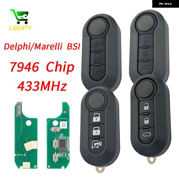 キーPC F7946 433MHZ フィアット 500L デュカト シトロエン ジャンパー プジョー ボクサーマレリフィアット 500 ドブログランデプントデルフィ カスタム パーツ アクセサリーHigh-concerned chemica...