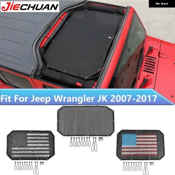 車トップルーフサンシェード カバー フロントドア 断熱ネットメッシュ ジープ ラングラー JK 2007-2017 カスタム パーツ アクセサリーProduct application scenarios:OtherCraft of Wea...