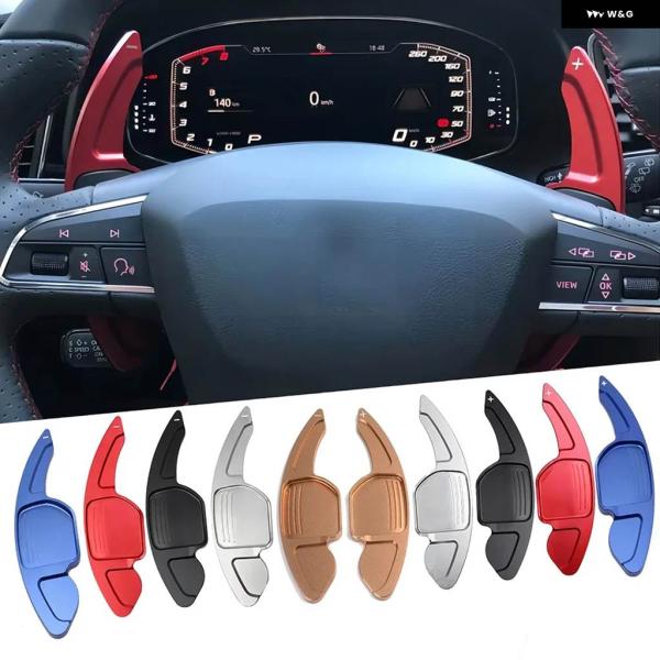 SEAT LEON ST 5F FR CUPRA ATECA IBIZA 6P ARONA TARRACO ALHAMBRA用カー シフト パドル ステアリングホイール シフター DSG ステッカー カスタム パーツ アクセサリーHigh-...