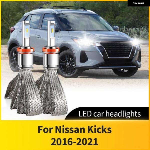 日産 キックス 2016-2021用 2個 車用LED ヘッドライト HI/LOビーム H9 H11 9600LM 96W 12V CSP ファンレス CANBUS対応 H11 フォグランプ カスタム パーツ アクセサリーHigh-conc...