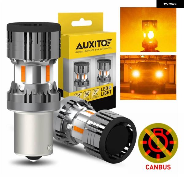 2個 S25 1156 BA15S P21W LED インジケーター バルブ ハイフラッシュなし PY21W BAU15S LED CANBUS アンバー カー ウィンカーライト カスタム パーツ アクセサリーHigh-concerned ...