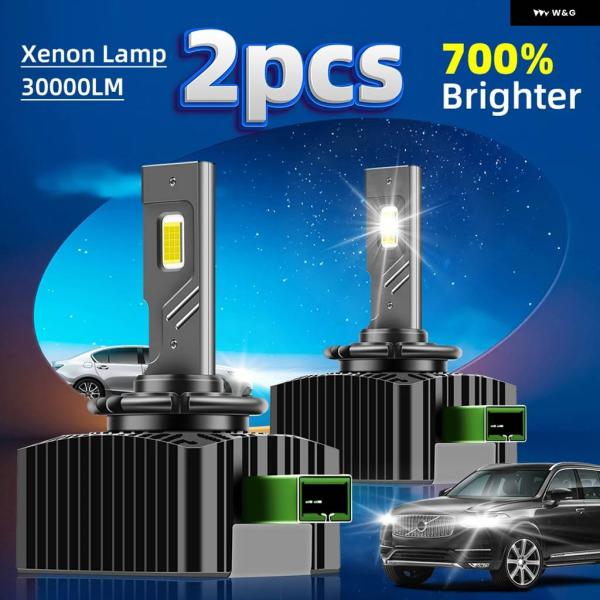 LED ヘッドライト D1S D2S D3S D4S D5S ハイ/ロービームランプ 28000ルーメン 6500K ホワイト CSPチップ 1:1サイズ カスタム パーツ アクセサリーHigh-concerned chemical:Non...