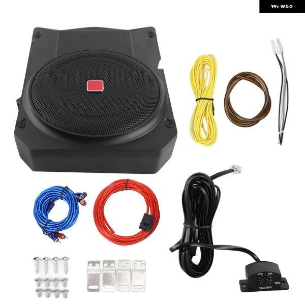 10インチ アクティブ カーサウンド サブウーファー サウンド システム 800W 2.5Ω シート下設置型 コンパクト パワード サブウーファー コントローラ ー カスタム パーツ アクセサリーHigh-concerned chemica...