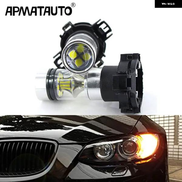 BMW E90/E92 F10/F07 E83 X3 E70 X5 E76 フロントウィンカーライト 12V 2個セット PY24W LED CANBUS アンバー イエロー カスタム パーツ アクセサリーHigh-concerned ch...