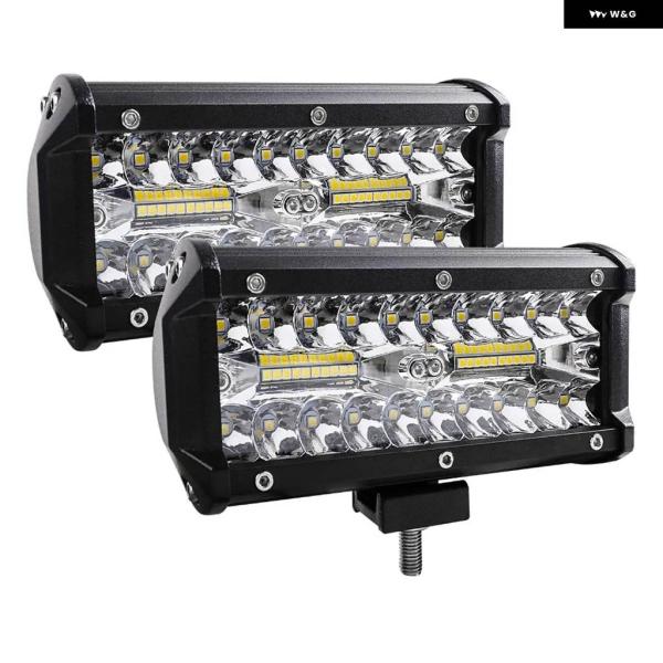 7インチ 120W コンボ LED ライト バー スポット フラッド ビーム 4X4 スポット 12V 24V 4WD バー LED ヘッドライト ボート SUV ATV ILIGHT カスタム パーツ アクセサリーHigh-concern...