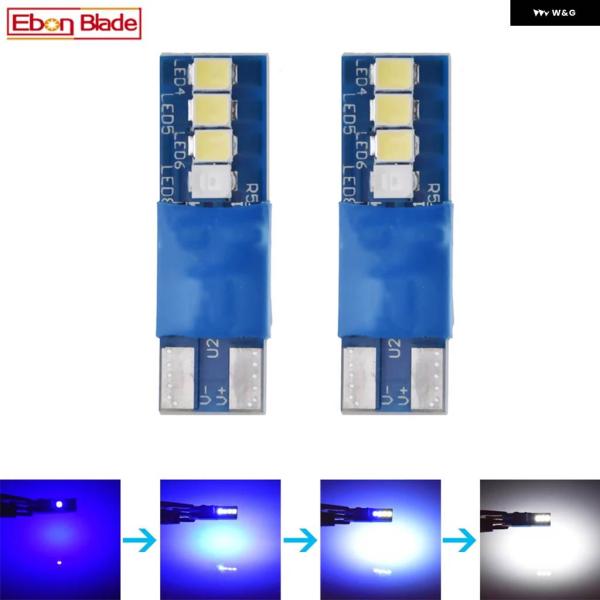 T10 5W5 LED カー バルブ 青白に色が変わるW5W 194 168 インテリア ドームマップ読書灯 3030 8SMD スタイリング 12Vランプ カスタム パーツ アクセサリーHigh-concerned chemical:No...