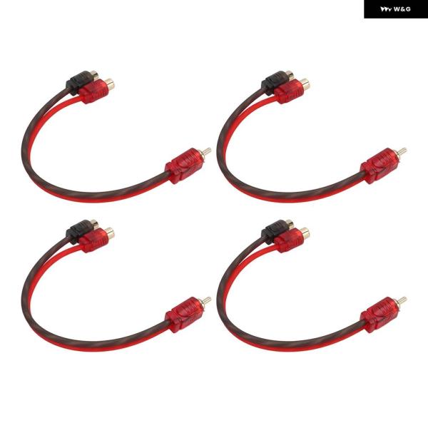 RCA ケーブル 4個パック 1オス-2メス カー オーディオ ステレオ Yスプリッター ケーブル カー スピーカー システム RCA ケーブル Yスプリッター スピーカー ケーブル カスタム パーツ アクセサリーHigh-concerne...