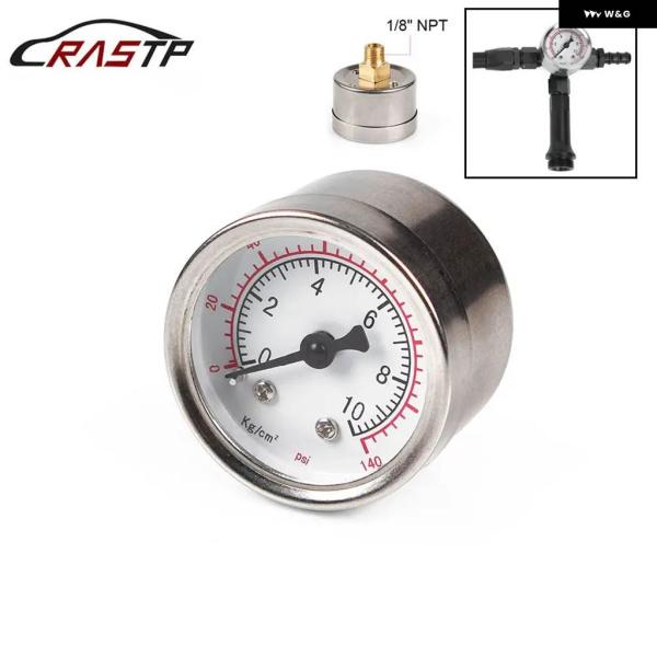 1/8 NPT 燃料圧力計 液体 0-140 PSI 油圧 計 燃料計 ホワイトフェイス RS-C2 カスタム パーツ アクセサリーHigh-concerned chemical:NoneOther Part Number:Fuel Pre...