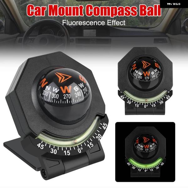 高精度ナビゲーション車載コンパスボール ダッシュボード コンパス傾斜計2-IN-1コンパス車両ボート用 折りたたみ 式 カスタム パーツ アクセサリーHigh-concerned chemical:NoneDial Display:Anal...