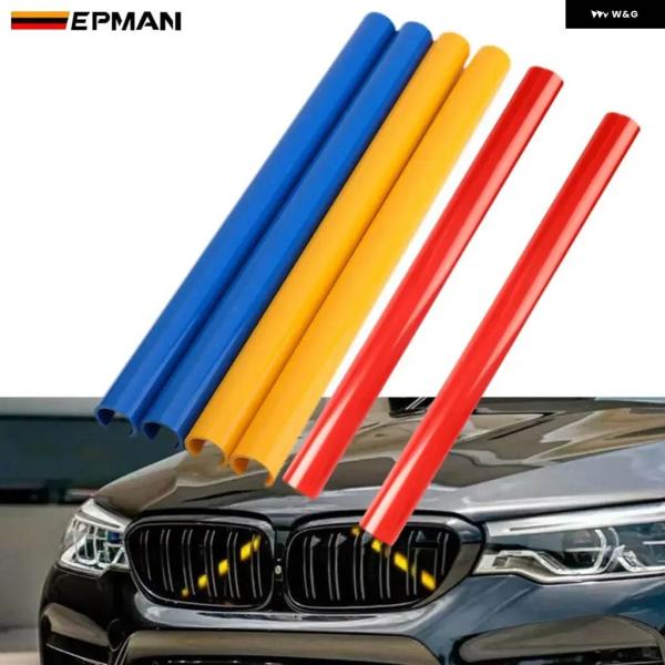 BMW 1 2 3 4 5 6 7シリーズ F20 F21 F23 F30 G20 G21 EPBHGF20/EPBHGF10用フロント グリル 装飾 ストリップインサートカバー 2個セット カスタム パーツ アクセサリーHigh-conc...