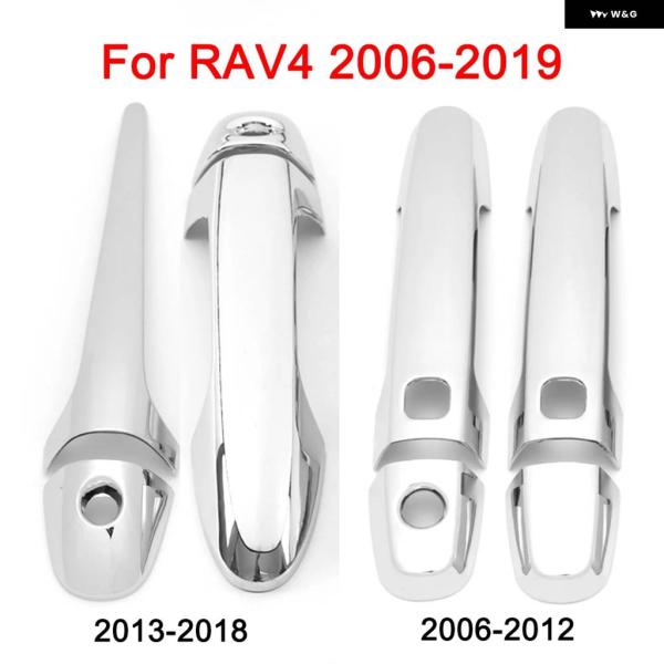 トヨタ RAV4 XA50 2006 2007-2013 2014 2017 2018 2019 RAV4 ドアハンドル カバー クローム スタイル カスタム パーツ アクセサリーHigh-concerned chemical:NoneSp...