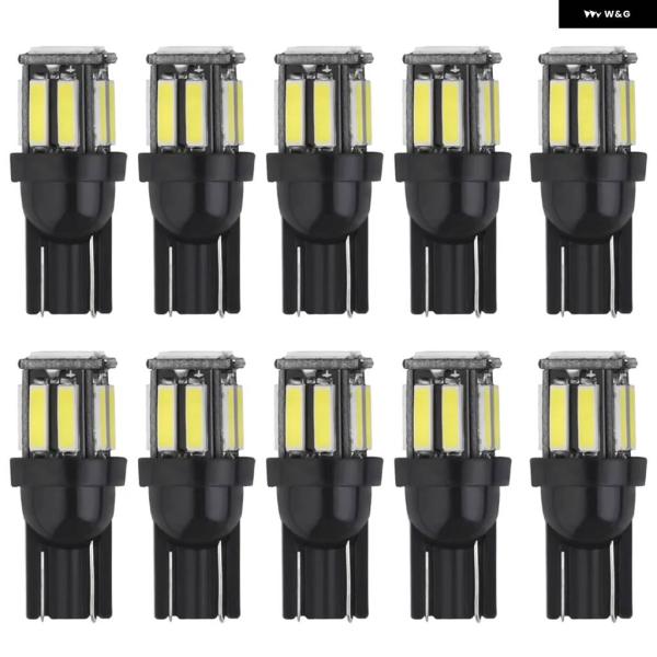 10個スーパーホワイト アイスブルー カー スタイリング カー LED T10 194 W5W 10SMD 7020 LED 電球 パーキング ウェッジ クリアランスランプ 12V カスタム パーツ アクセサリーHigh-concerned...