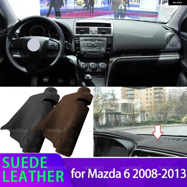 ダッシュマット ダッシュボード カバー スエードレザーダッシュマット パッド サンシェード マツダ 6 GH アテンザ 2008-2013 2009 - 12 ワゴン カスタム パーツ アクセサリーHigh-concerned chemic...
