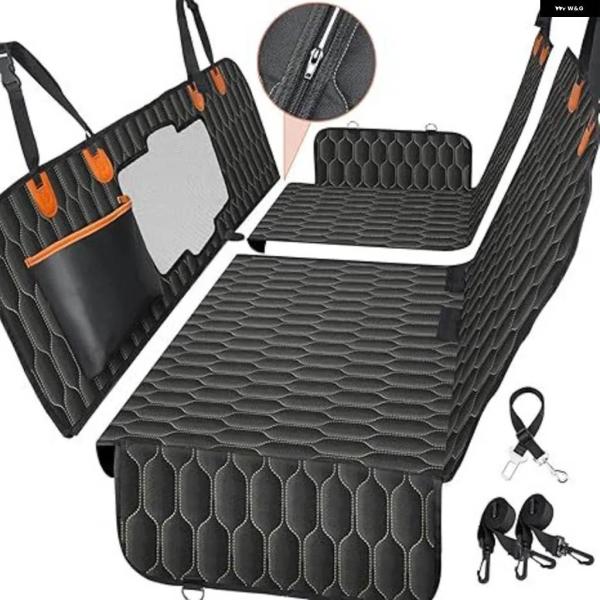 犬用カーシートカバー リア用 防水 汚れ防止 メッシュ ペットマット キルティングコットン 滑り止め プロテクター 大型犬用 汎用 ペット パッド カスタム パーツ アクセサリーHigh-concerned chemical:NoneMat...