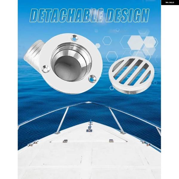 32MM/38MM ステンレス フロアデッキ コックピット排水口 スクーパーボート カバー 下水排水口 船舶用ハードウェア カスタム パーツ アクセサリーHigh-concerned chemical:NoneSize:32/38mmTyp...