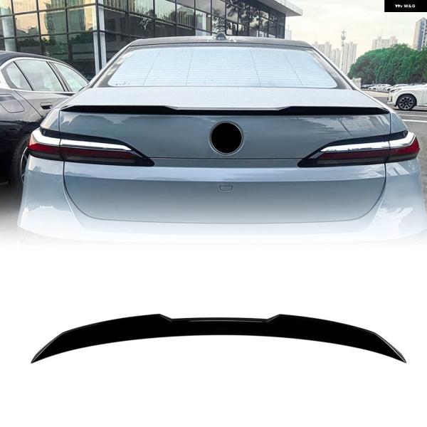 リア トランク リッドスポイラー ウイン グリップ BMW 7シリーズ I7 G70 G73 2023 カーボンルック/グロスブラック テール テールゲート エアダム スプリッター カスタム パーツ アクセサリーHigh-concerned...