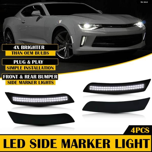 4個 シボレー カマロ LS LT SS ZL1 2016 - 21 LED サイドマーカー ウィンカーライト ホワイト レッド イエロー 車 カスタム パーツ アクセサリーFor Vehicle Brands/Model:CHEVROLE...