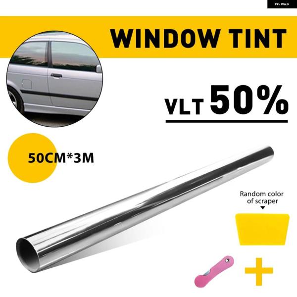 50CMX300CM 車窓プライバシーフィルム オートビニール アンチルックガラス ステッカー ホイル 窓用 ソーラー プロテクター ガラス UVサンシェード カスタム パーツ アクセサリーHigh-concerned chemical:N...