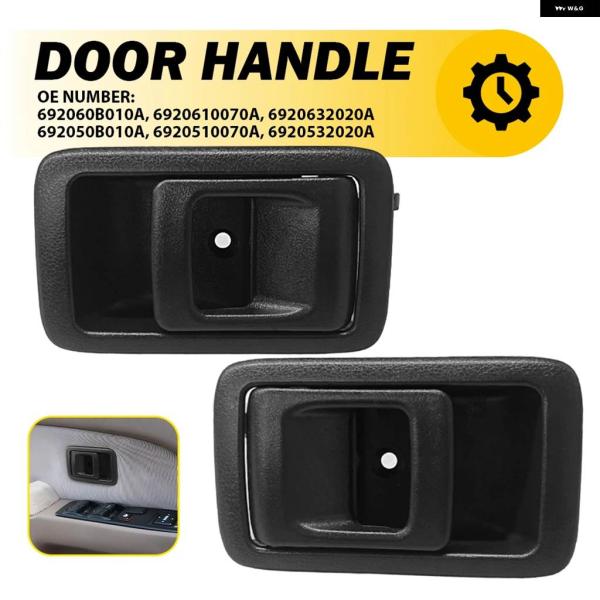 2個ブラック 内装 ドアハンドル アームレスト トヨタ 4RUNNER CAMRY PASEO TACOMA TERCEL 車アクセサリー ピックアップ 内装 左右 カスタム パーツ アクセサリーHigh-concerned chemica...