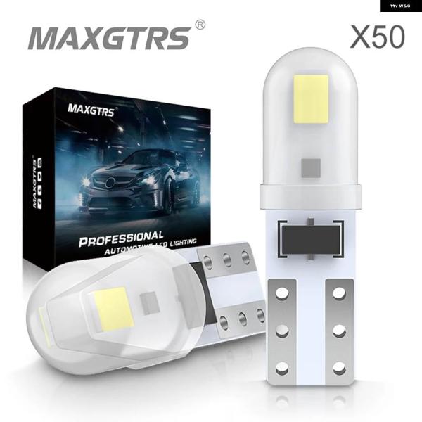 50個 T5 3014 LED 車ドアランプ インジケーター ライト 読書灯 電球 散乱光 白/赤/青/緑/黄 12V/24V カスタム パーツ アクセサリーHigh-concerned chemical:NoneFor Vehicle B...