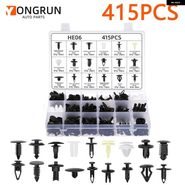 415個固定クリップ マッドガード ボディ バンパー プッシュピン リベットモールド部品ドア 装飾 ファスナー プラスチック ツールコンビネーションキット カスタム パーツ アクセサリーHigh-concerned chemical:Non...