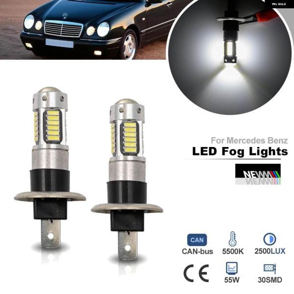 メルセデス ベンツ E クラス W210 E210 S210 1995-2002 H1 H1ST/XV LED フォグランプ フロント バンパー ドライビングランプ オート ヘッドライト カスタム パーツ アクセサリーHigh-concer...