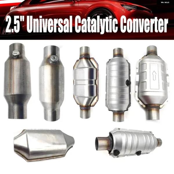2.5インチ 汎用 触媒コンバーター 高フロー ステンレス 排気 システム ガードシールド付き 触媒コンバーター 車 エンジン アクセサリー カスタム パーツ アクセサリーHigh-concerned chemical:NoneMateri...