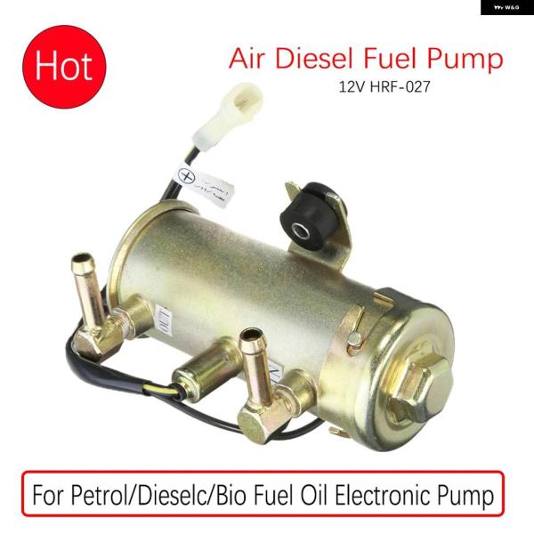 12Vカーエアディーゼル燃料 ポンプ HRF-027 電子 ポンプ ガソリン /ディーゼル/水/バイオ用電動 ポンプ ボルトホール 自動車用 金属 ポンプ カスタム パーツ アクセサリーHigh-concerned chemical:Non...