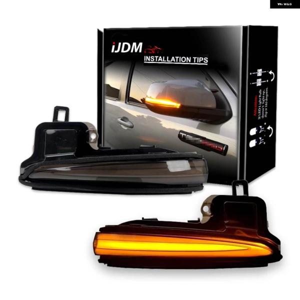 2016-2023年型 トヨタ TACOMA2019-UP RAV4ハイランダー用2PCダイナミックシーケンシャルブリンク/フロー LED サイドミラー ウィンカーライト アセンブリ カスタム パーツ アクセサリーHigh-concerne...