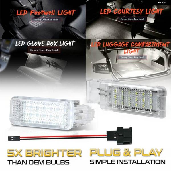 2 LED フットウェル トランク ドアライトはVWジェッタキャディアップT5 T6トゥアレグ用ラゲッジランプ提供 カスタム パーツ アクセサリーSize:31mmFor Vehicle Brands/Model:VolkswagenVol...