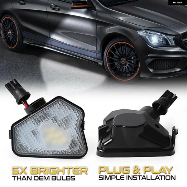 メルセデス ベンツ W204 W212 W221 W176 W246 C207 C300 C180 E350 C220 C63 AMG A200 用サイドミラー 下 LED パドルランプ カスタム パーツ アクセサリーFor Vehicle...