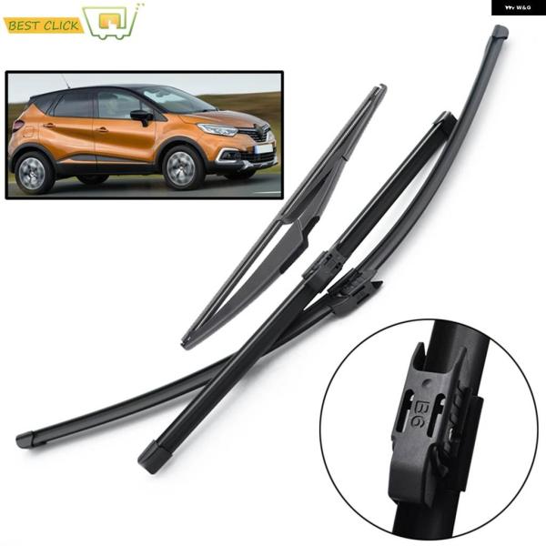 フロントガラス ワイパー ブレードルノーキャプチャーカプトゥール用 ワイパー ブレードセット 2016 - 2020 フロントリア ウィンドウ 201720182019 カスタム パーツ アクセサリーHigh-concerned chemi...