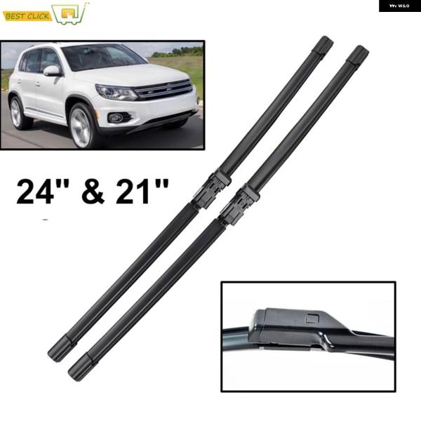 フロントガラス ワイパー ブレード フォルクスワーゲン ティグアン 2010 - 16 2007 - 09 フロントウィンドウ 24インチ21インチ カスタム パーツ アクセサリーPlacement:FRONTYear:2007,2008,...