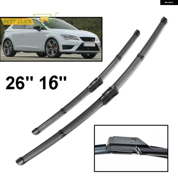 ペア フロントガラス ワイパー ブレードセット シート用LEON MK3 左ハンドル 2012 - 17 カスタム パーツ アクセサリーPlacement:FRONT,RiGhtYear:2012,2018,2013Special Feat...