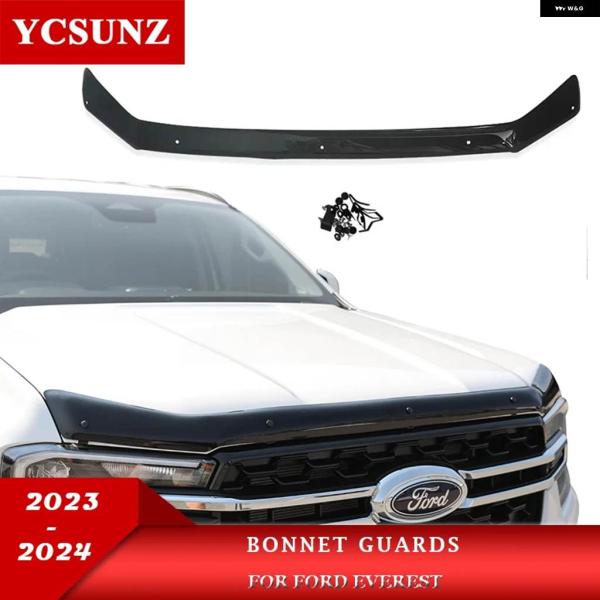 フォード エベレスト 2023 - 2025 フロントバグシールドフード ディフレクター 用車 ボンネット ガード プロテクター カスタム パーツ アクセサリーHigh-concerned chemical:NoneOther Part N...
