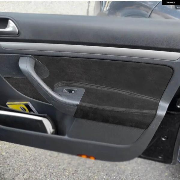 VW GOLF 5 MK5 JETTA 2005 - 10 専用 LHD 4ドア カー アームレスト ドア パネル スエードレザーカバー トリム カスタム パーツ アクセサリーHigh-concerned chemical:NonePlac...