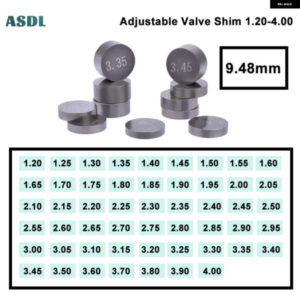5個 バイク エンジン パーツ 式 バルブ シム 9.48MM ホンダ TRX450 スズキ GSX1300 GSXR750 ヤマハ カワサキ カスタム パーツ アクセサリーHigh-concerned chemical:NoneDispl...