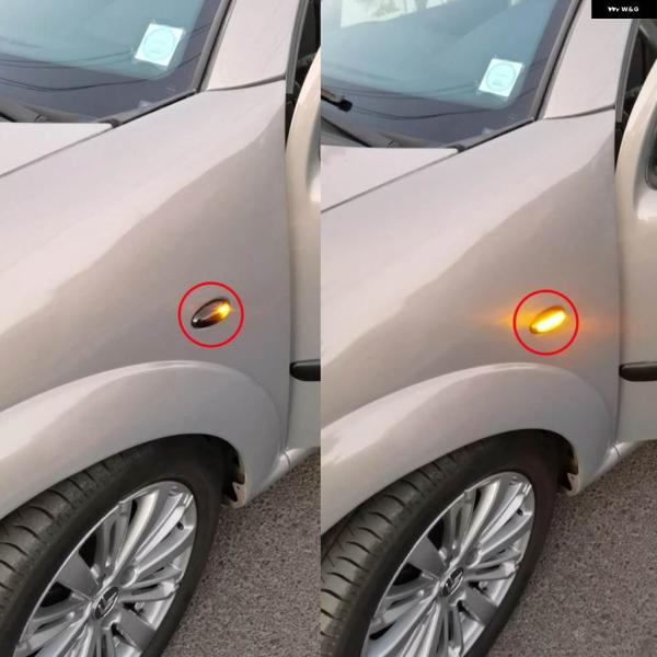 サイドマーカー インジケーター シトロエン C1 C2 C3 C5 プジョー 307 206 207 407 107 607 LED ダイナミックウィンカー ライト カスタム パーツ アクセサリーHigh-concerned chemica...