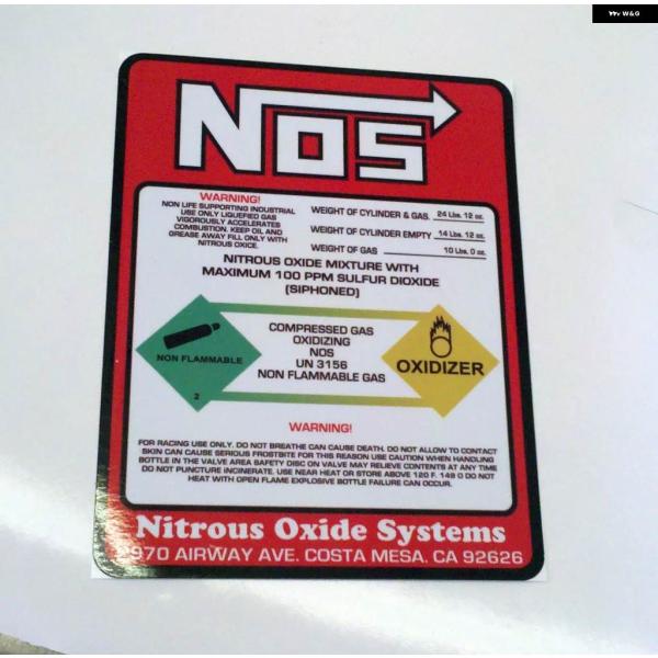 クリエイティブカーレーシング ステッカー NOS 亜酸化 システム ステッカー チューニングレーシングビニール モトクロス レーシングカー スタイリング ドラッグ カスタム パーツ アクセサリーCategory:StickersType O...