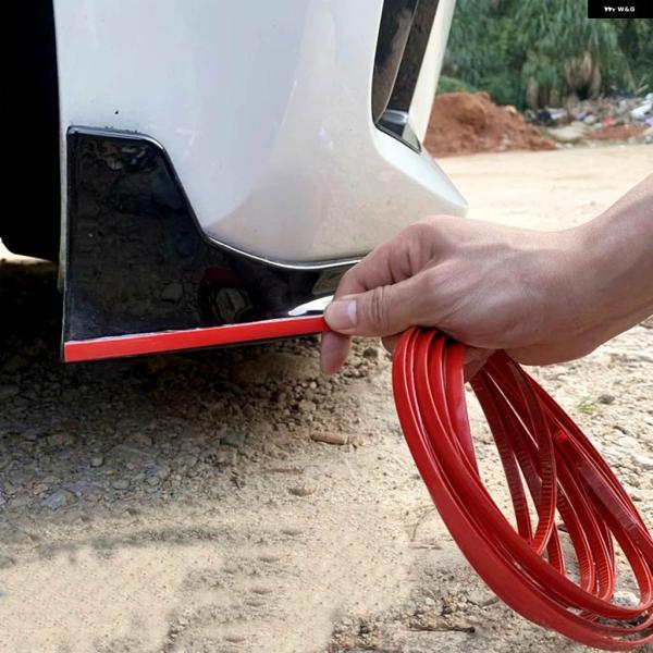 3M/5M 車 バンパー レッド デコレーションストリップ ドアとウィンドウストリップ ドアデコレーションストリップ ボディ防止ストリップ カスタム パーツ アクセサリーCategory:PVCType Of Sticker:Car Bod...
