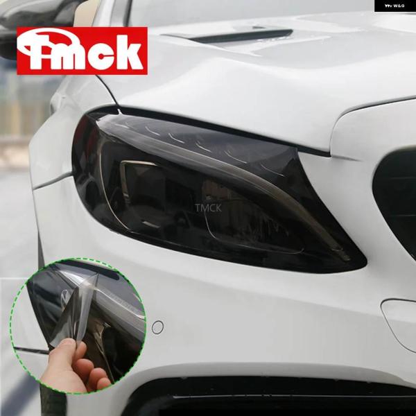メルセデス ベンツ A C E GLC GLA CLA GLS GLE クラス W177 W205 W213 ヘッドランプ スモークブラック ヘッドライト プロテクター フィルム カスタム パーツ アクセサリーCategory:Sticke...